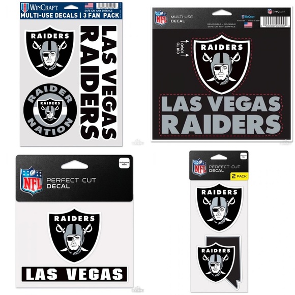 NFL | Wall Decor | Las Vegas Raiders Decals 4 Package | Poshmark